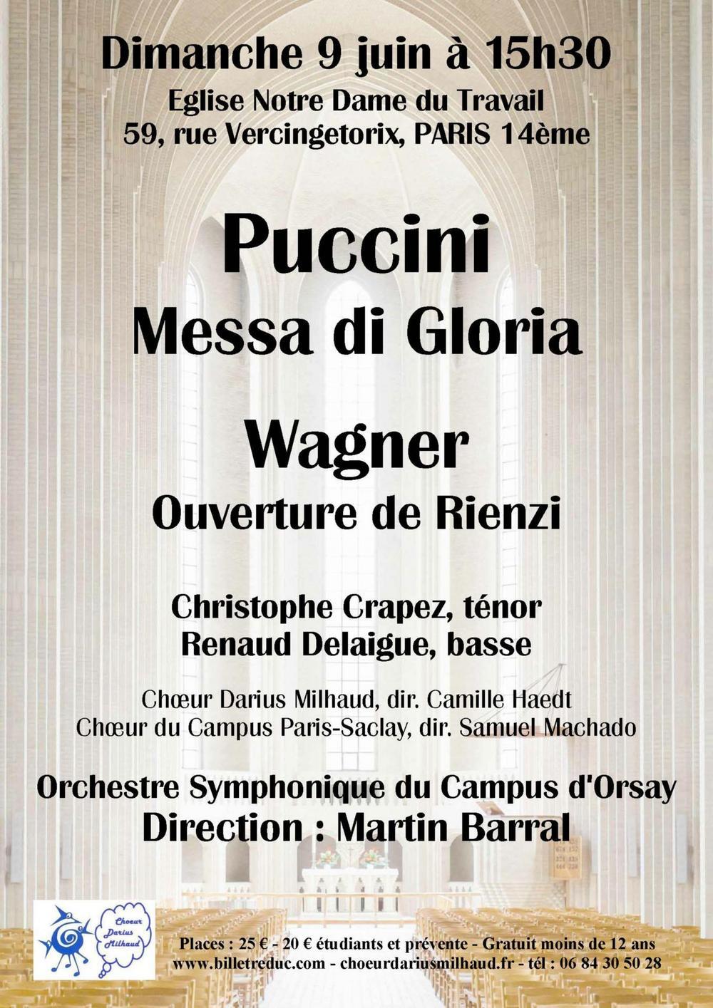 Concert Puccini Wagner à Paris - dimanche 9 juin 2024